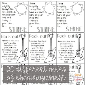 Notes of Encouragement for Standardized Testing | Positive Testing ...