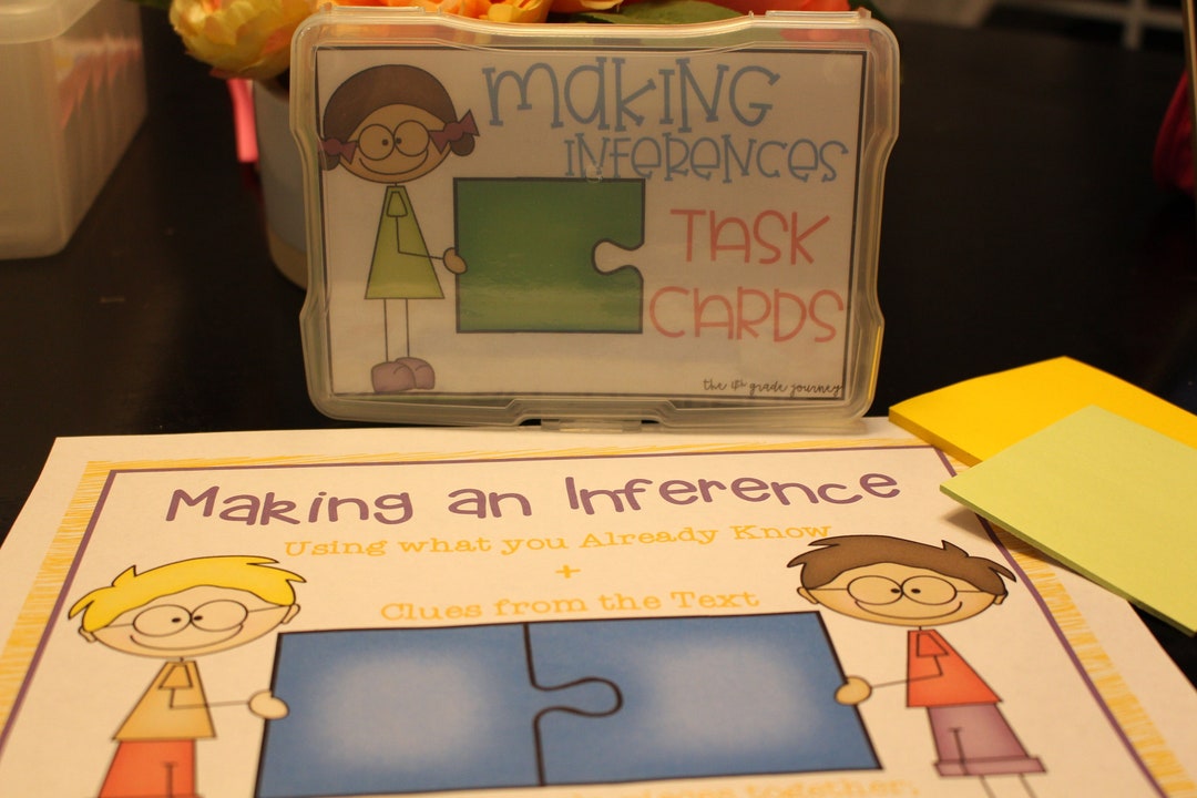 Inferencing Task Cards {28 Task Cards, Recording Sheet, Poster + a Game ...