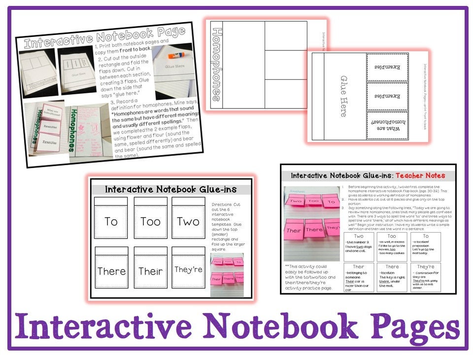 Homophone Practice Pack - Etsy