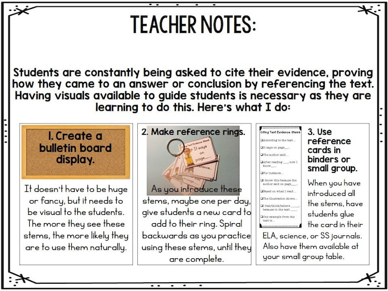 Citing Text Evidence Posters & Classroom Materials INSTANT DOWNLOAD - Etsy