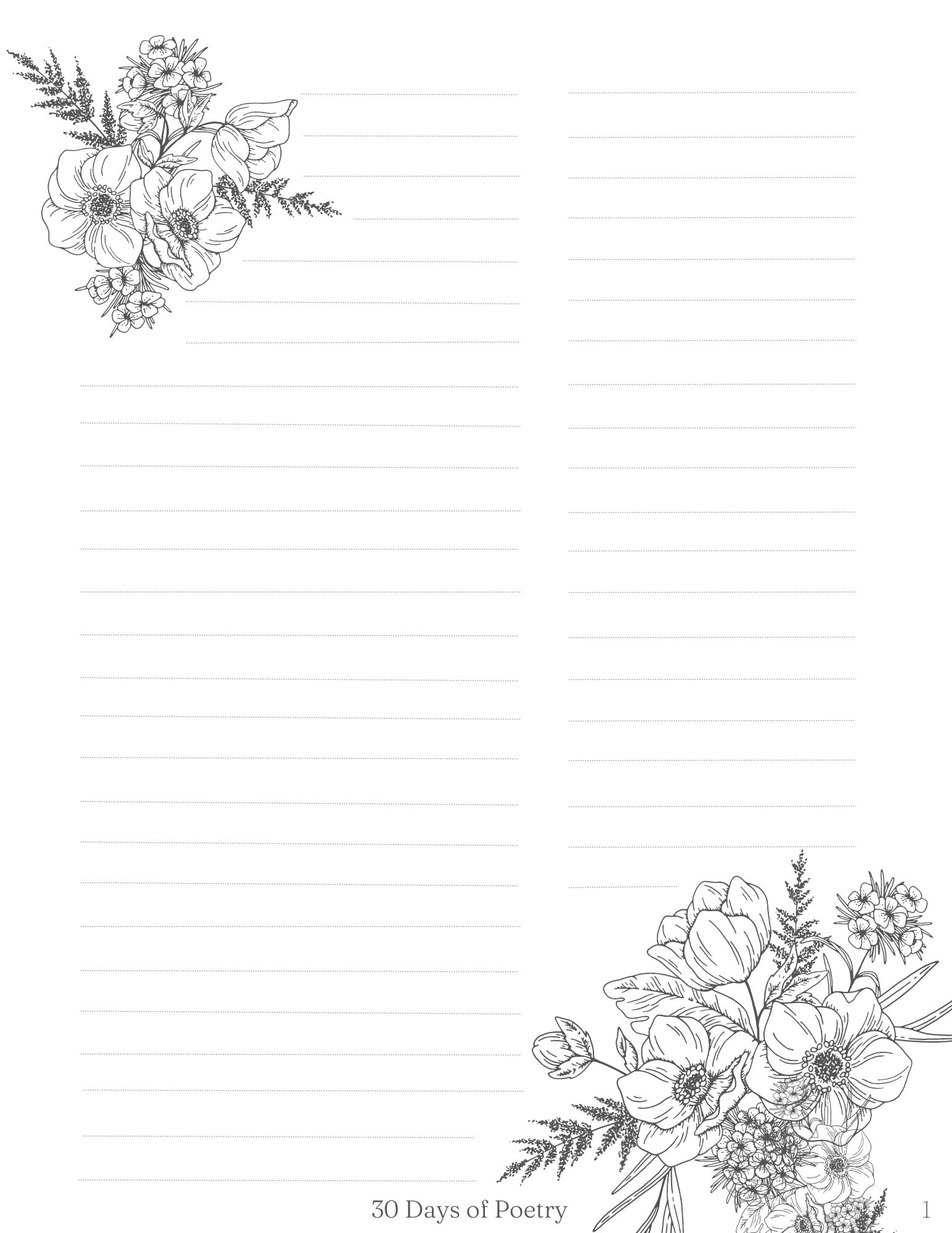 30 Days of Poetry Digital Download - Etsy