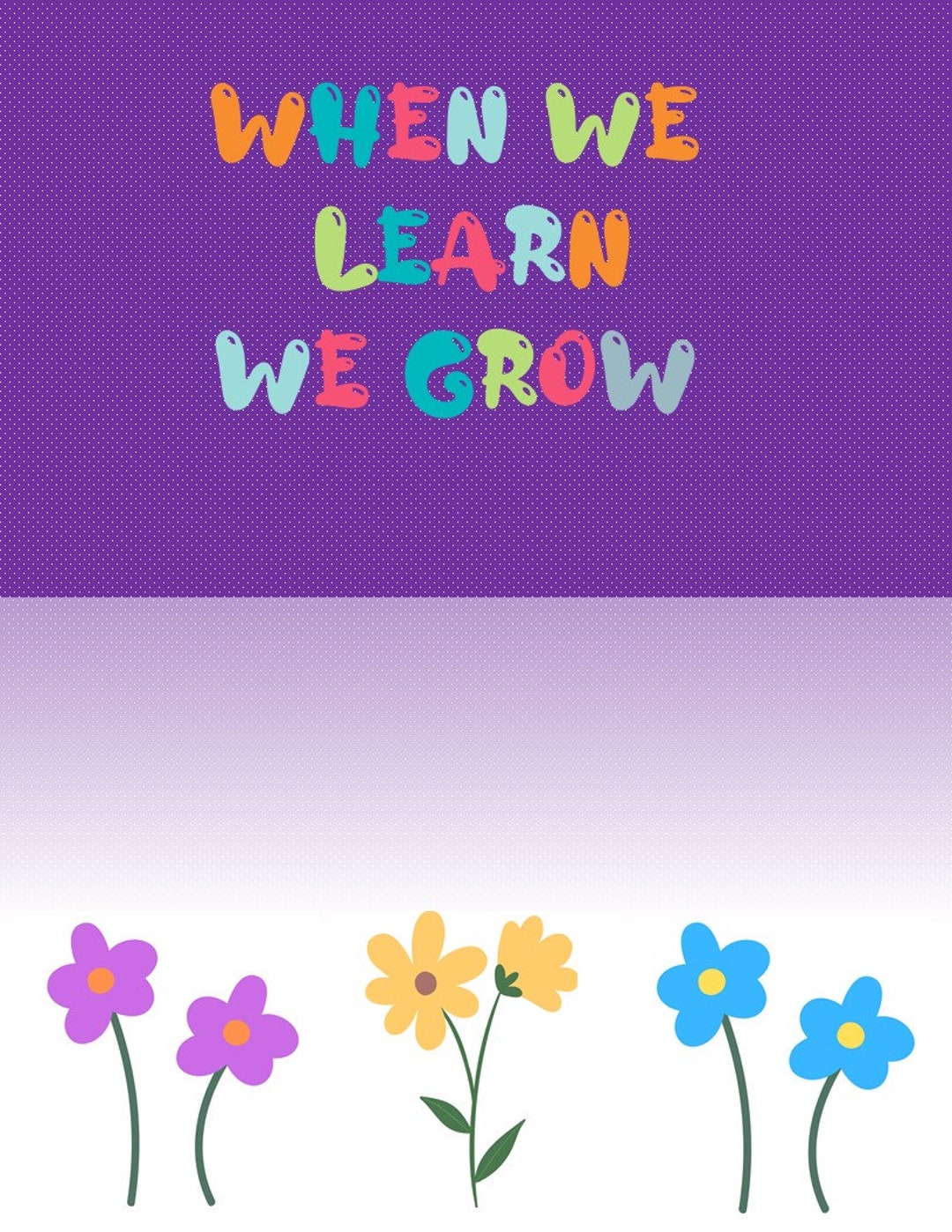When We Learn We Grow - Etsy