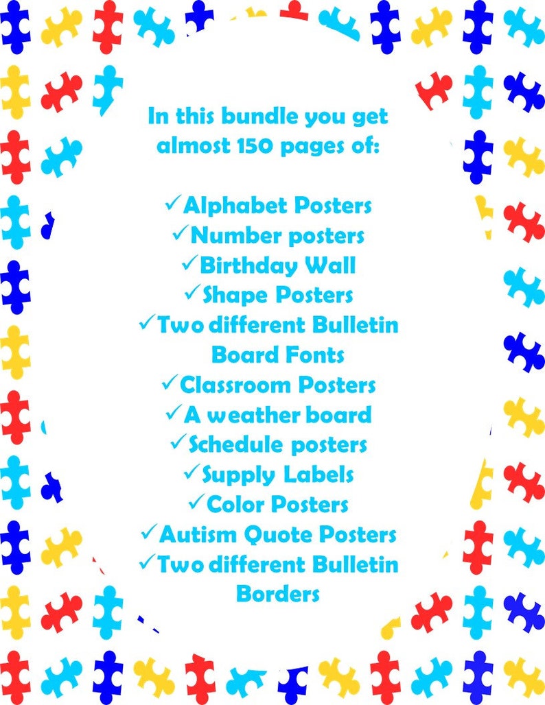 Autism Classroom Decor - Etsy