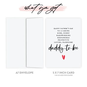 Dad-to-be Card, Father's Day, Pregnancy Announcement Card, Soon to Be ...