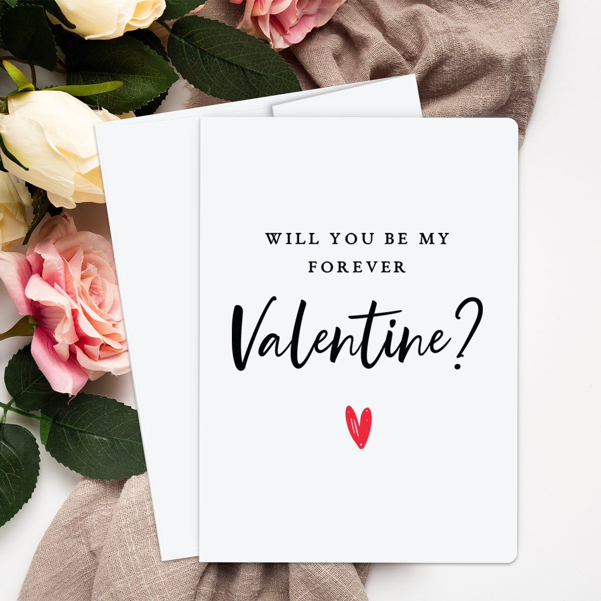 Will You Be My Forever Valentine Card, Happy Valentines Day, Gift for Him, Gift for Her, Wife ...
