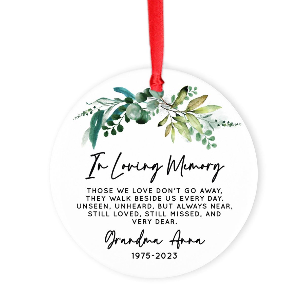 Personalized in Loving Memory Memorial Ornament Sympathy Gift - Etsy