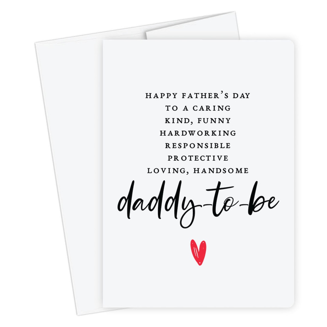 Dad-to-be Card, Father's Day, Pregnancy Announcement Card, Soon to Be Daddy, Card for Him, Gift ...