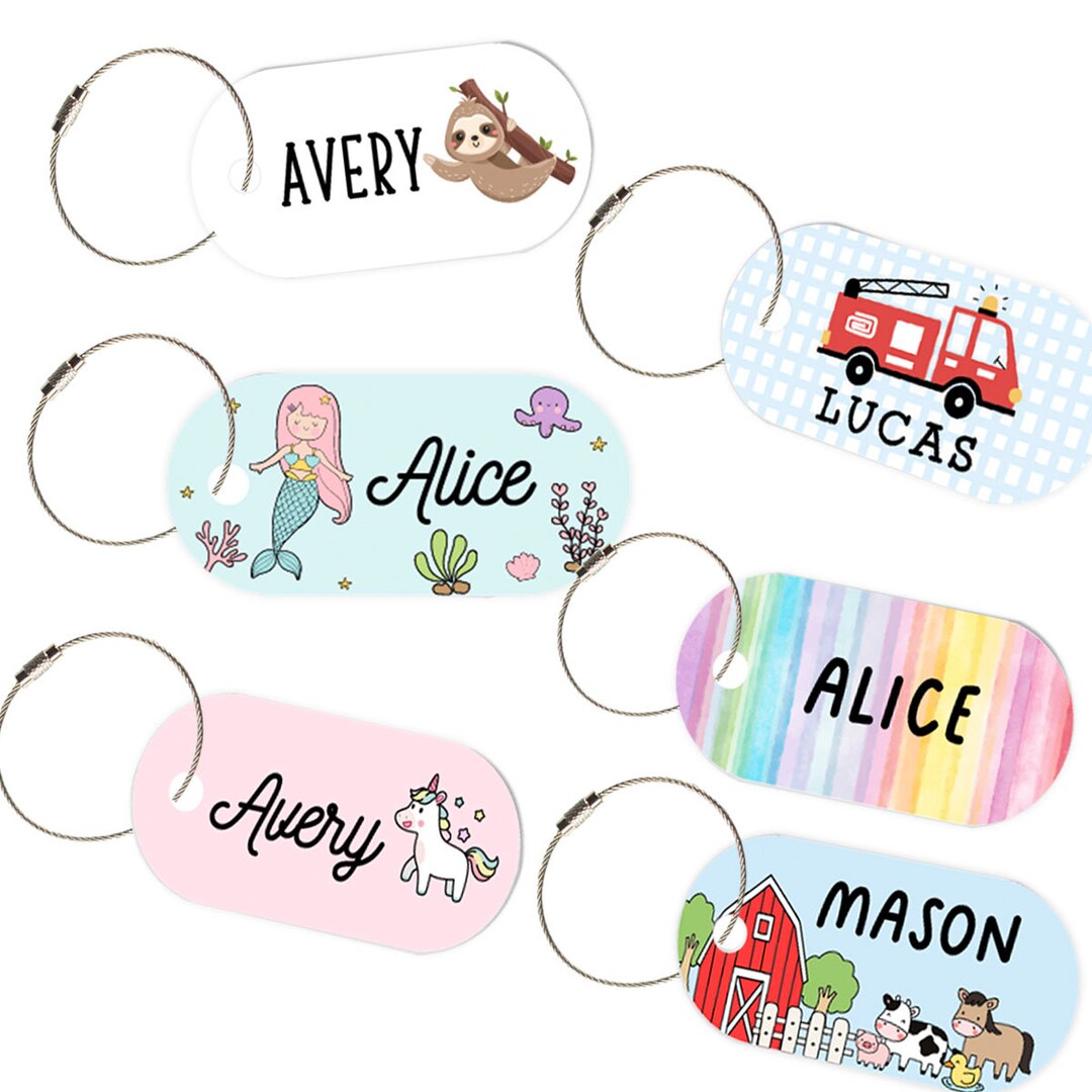Personalized Name Metal Keychain, Back to School, Bag Tag, Backpack Tag ...