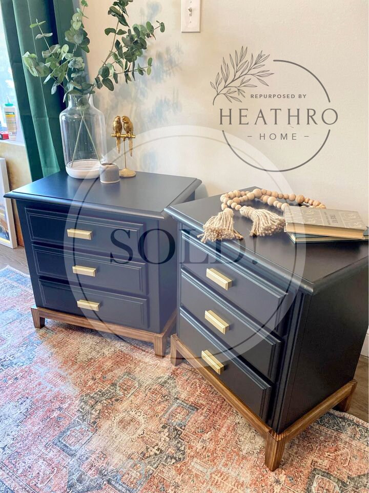 SOLD!! Custom Nightstand Set - Etsy