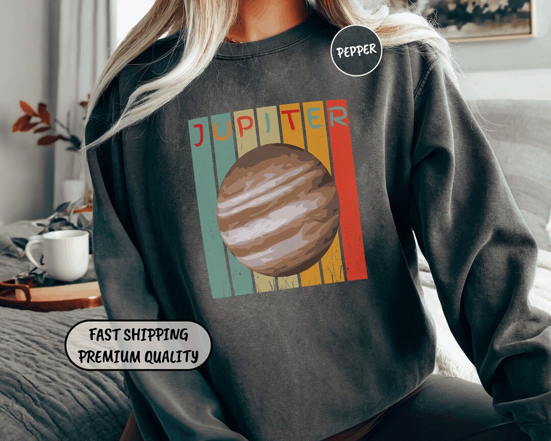 Retro Jupiter Sweatshirt Comfort Colors, Cute Jupiter Shirt, Solar ...