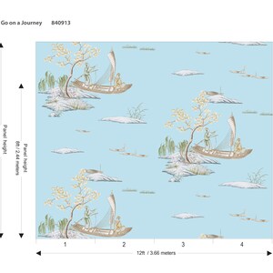 GO ON A Journey/scenic Wallpaper Printed on Non Woven Paper ...