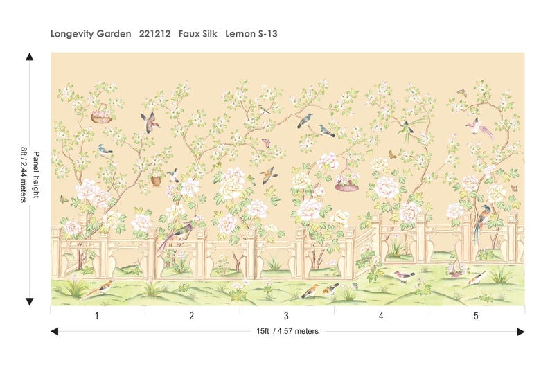 HERALDING SPRING Pavilion/chinoiseries Wallpaper/flower and Birds ...