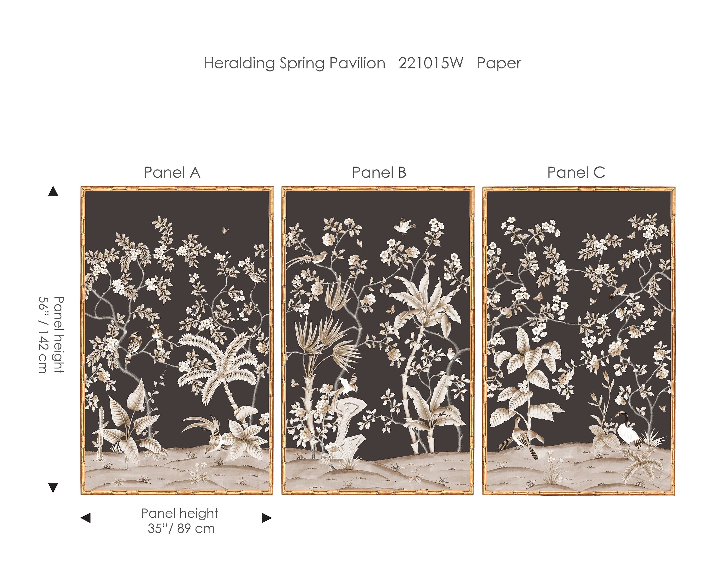 HERALDING SPRING Pavilion/set of 3 Unframed Wall Art Printed on ...