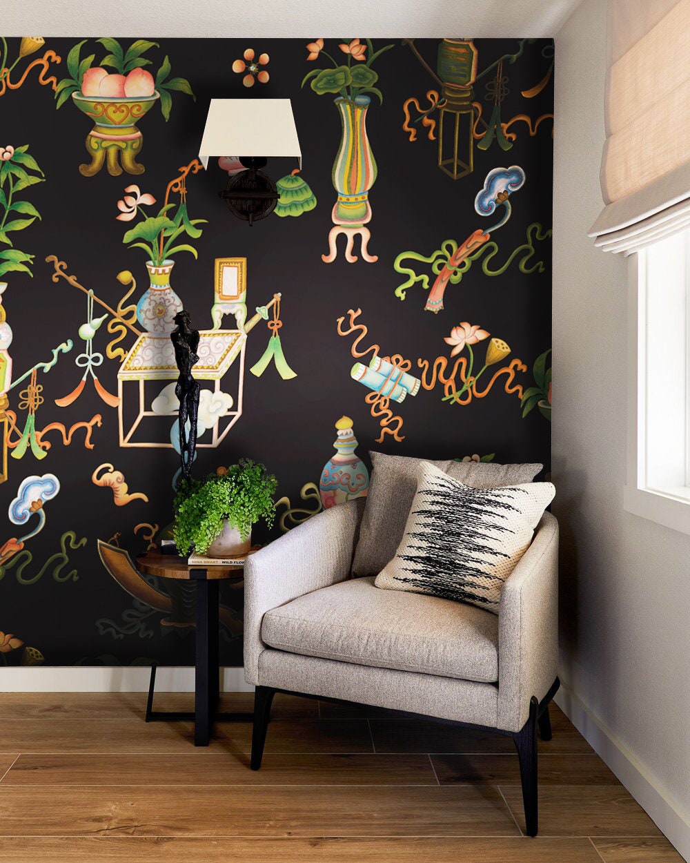 Archaic/scenic Wallpaper Printed on Non Woven Paper/chinoiseries ...