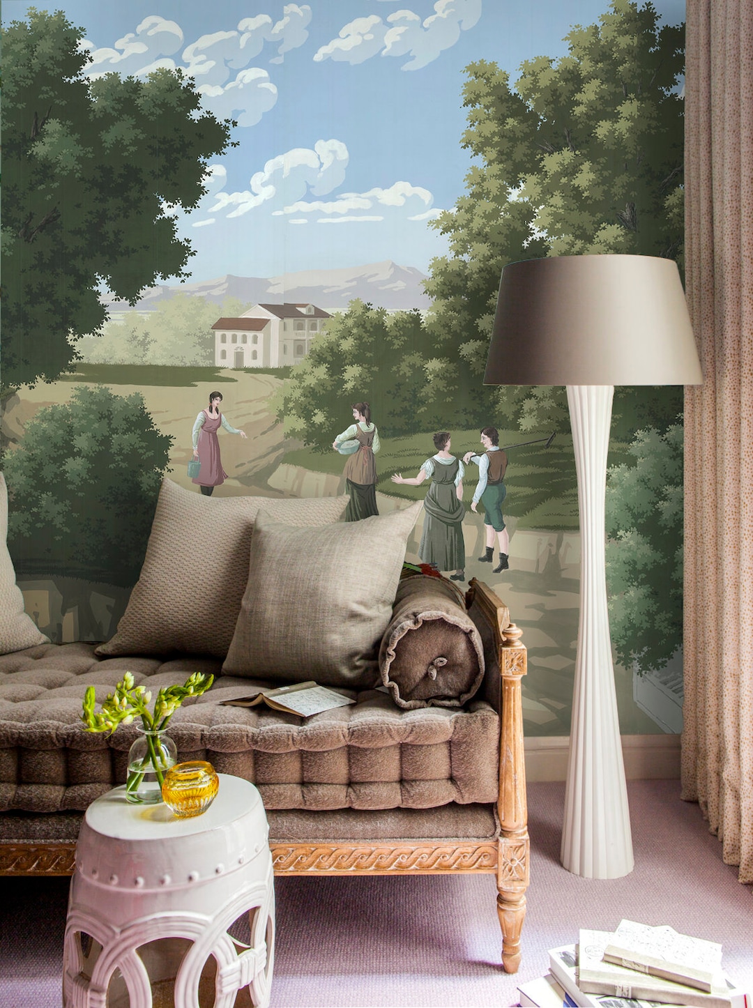 BELTON Village/scenic Wallpaper Printed on Non Woven Paper/french ...