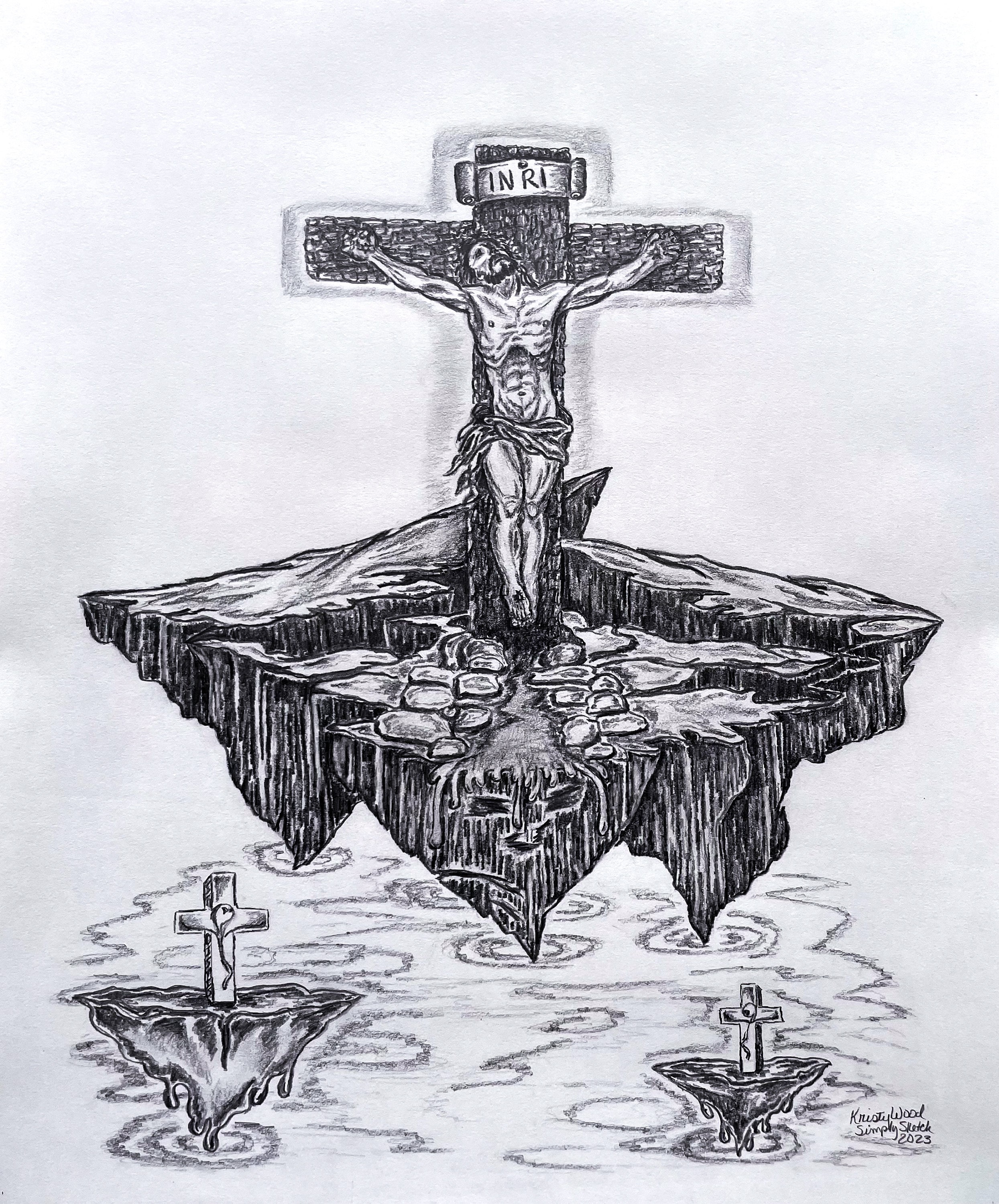 Crucifix Pencil Drawing
