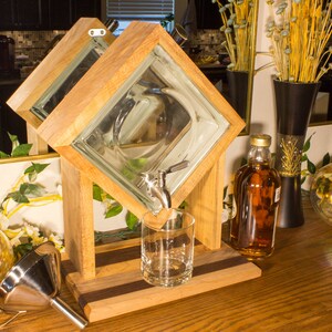 Whiskey Decanter Wooden Bourdon Decanter Wooden Alcohol Decanter Wood ...