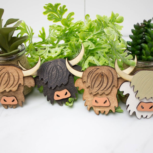 Highland Cow Refrigerator Magnets - Etsy