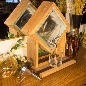 Whiskey Decanter Wooden Bourdon Decanter Wooden Alcohol Decanter Wood ...