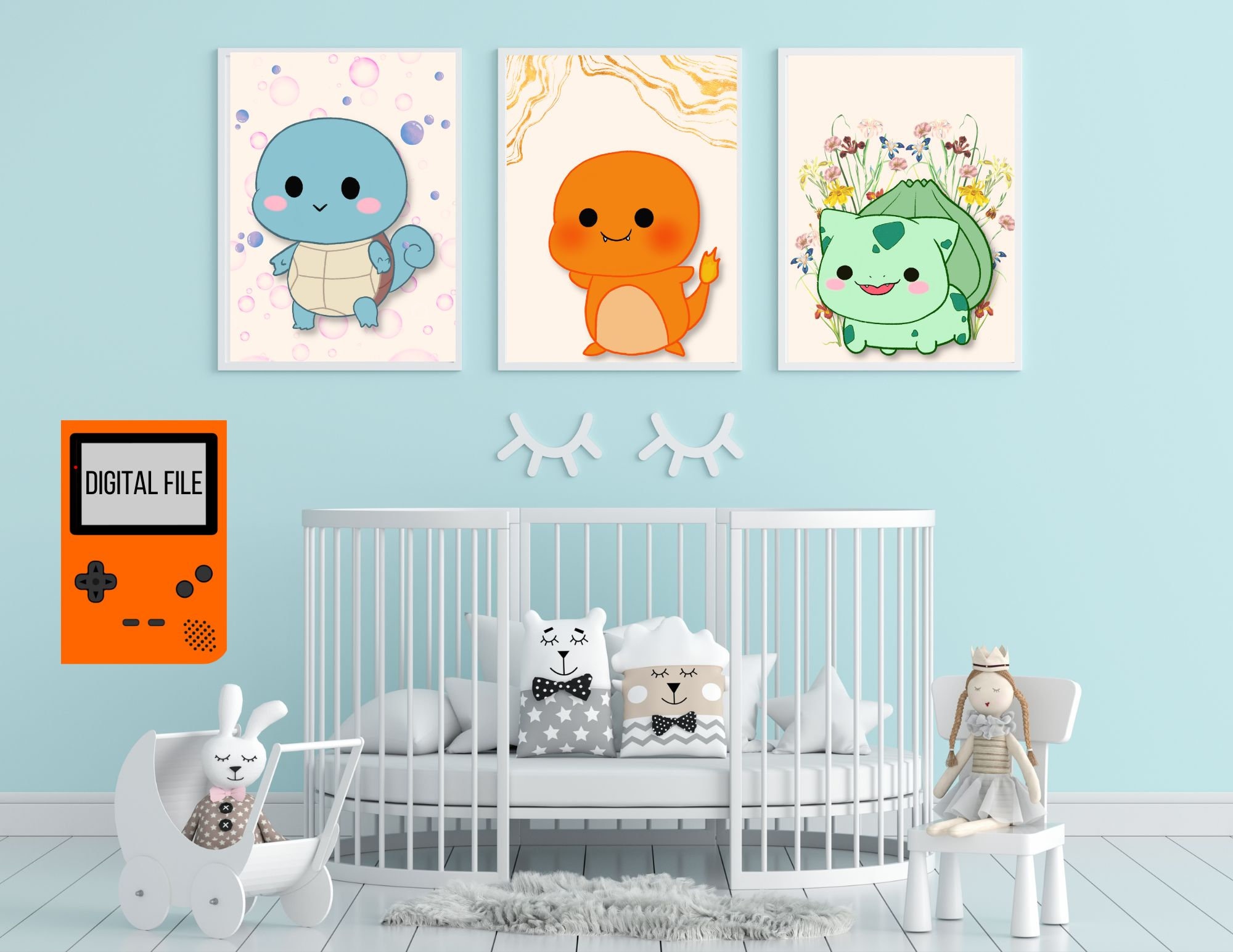Baby Pokemon Prints, Pokemon Digital Prints, Pokemon Home Decor ...