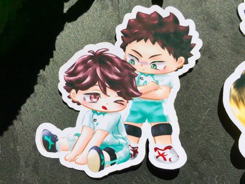 Haikyuu Waterproof Stickers Hinata and Kageyama Tsukishima and Tadashi ...