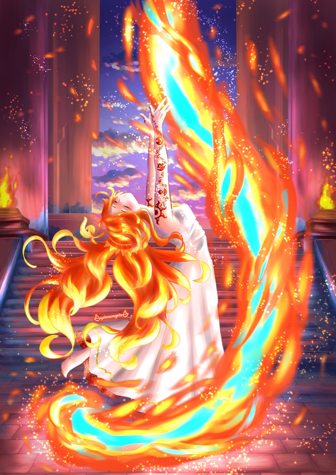 Mavuika - Genshin Impact Natlan Characters A5 Art Print Mavuika / Pyro ...