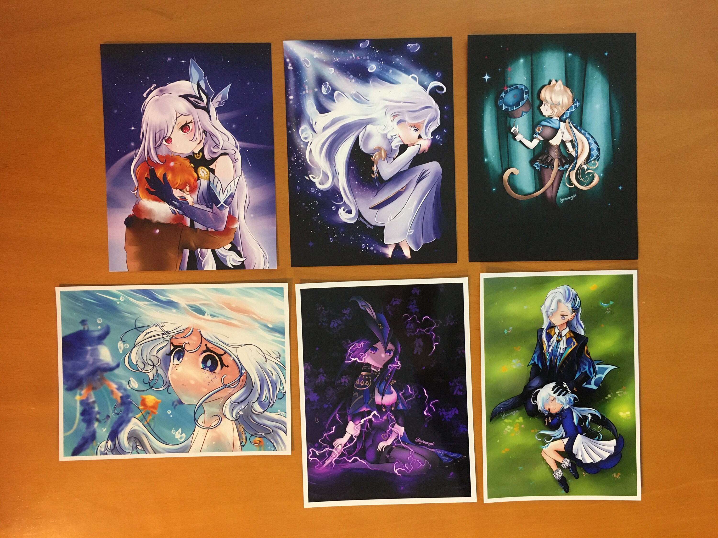 Genshin Impact Fontaine Characters A5 Art Prints Neuvillette Furina ...