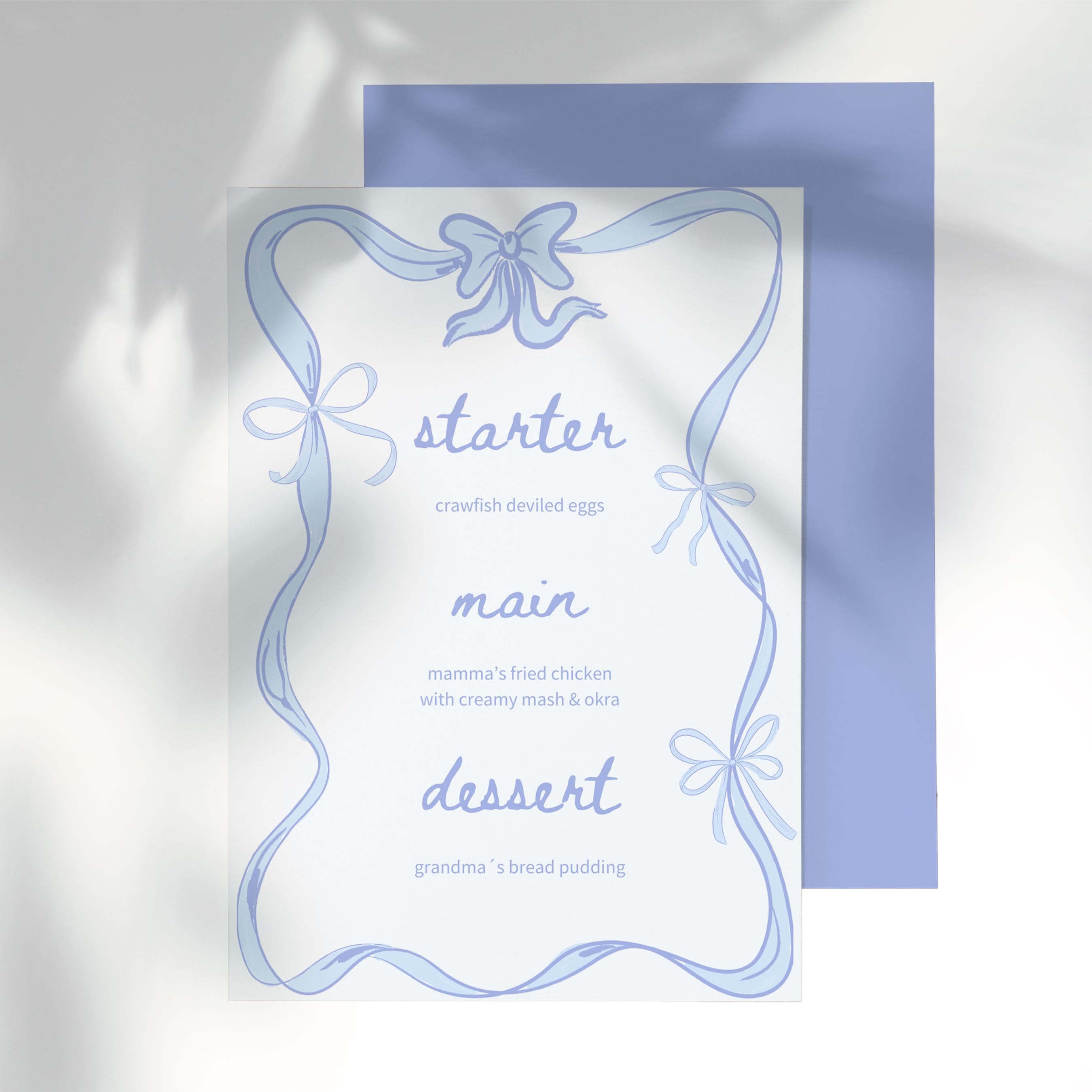 Hand-drawn Baby Shower Card Baby Boy Birthday Party Menu Easy to Edit ...