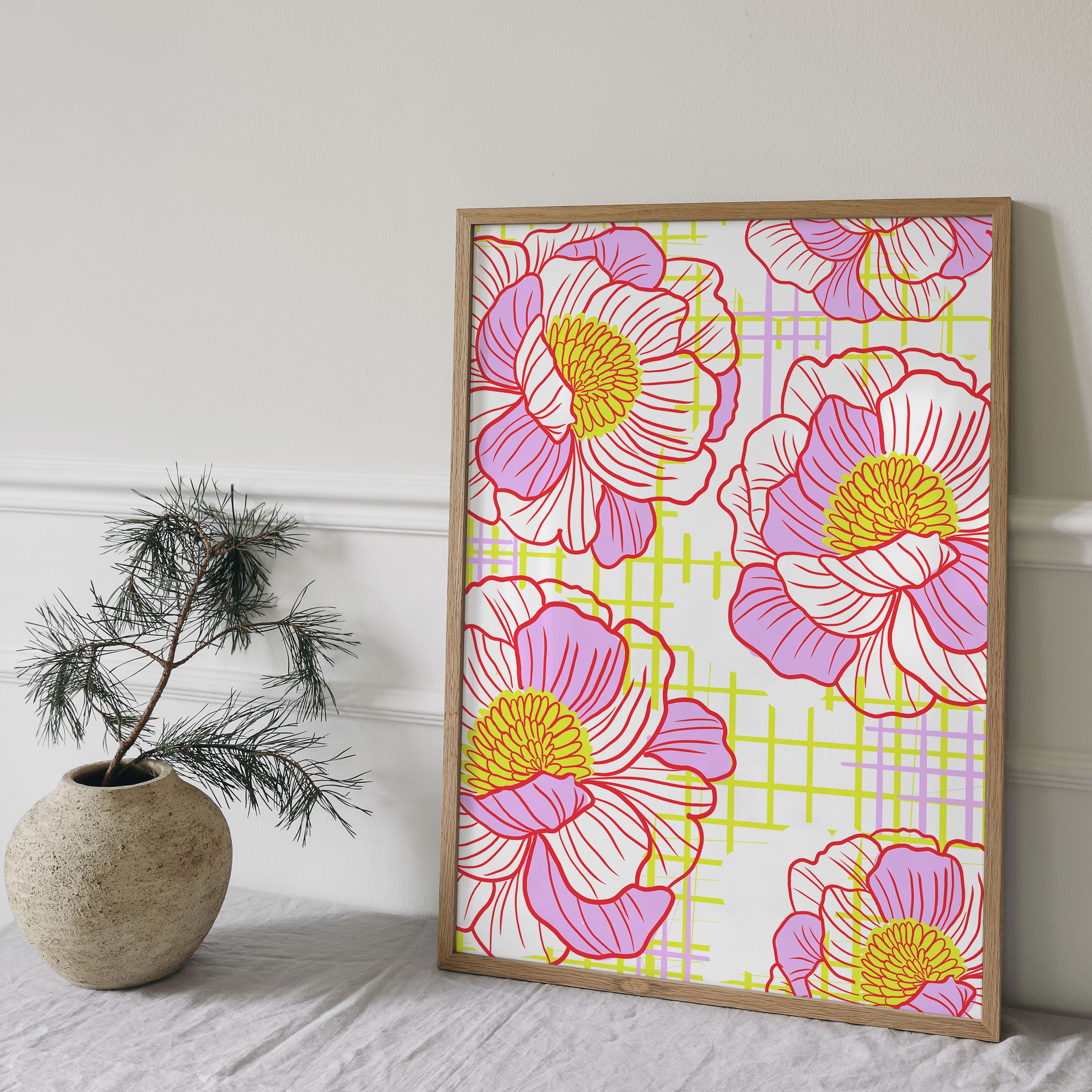 Flower Wall Art, Flower Art Print, Flower Printable, Botanical Print ...