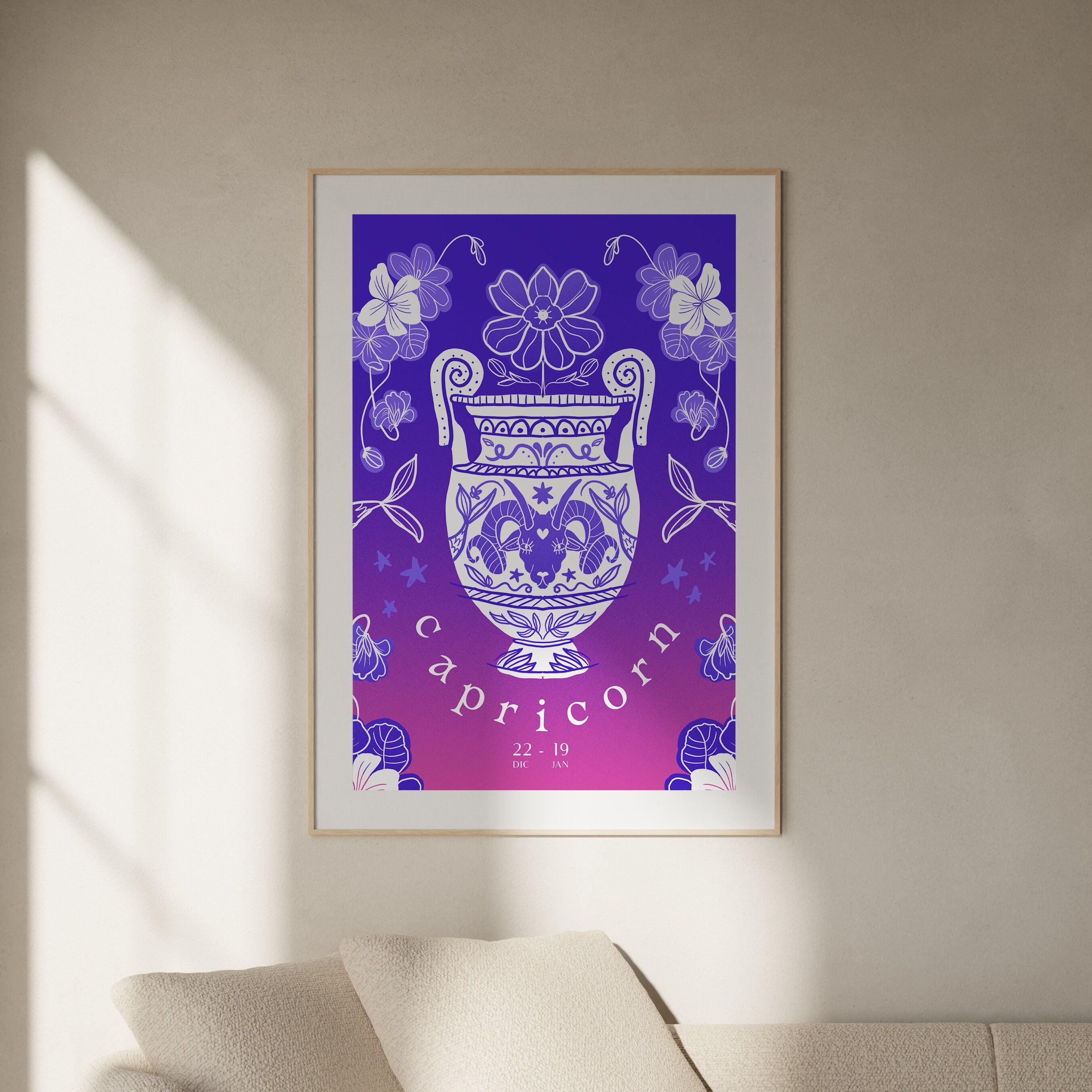 CAPRICORN Star Sign Downloadable Poster Printable Zodiac Wall Art ...