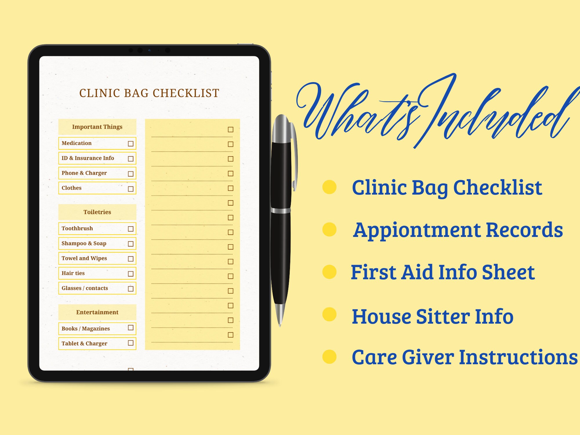 Printable Hospital Admission Planner House Keeping Planner - Etsy