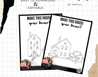 Coloring Page Real Estate - Etsy