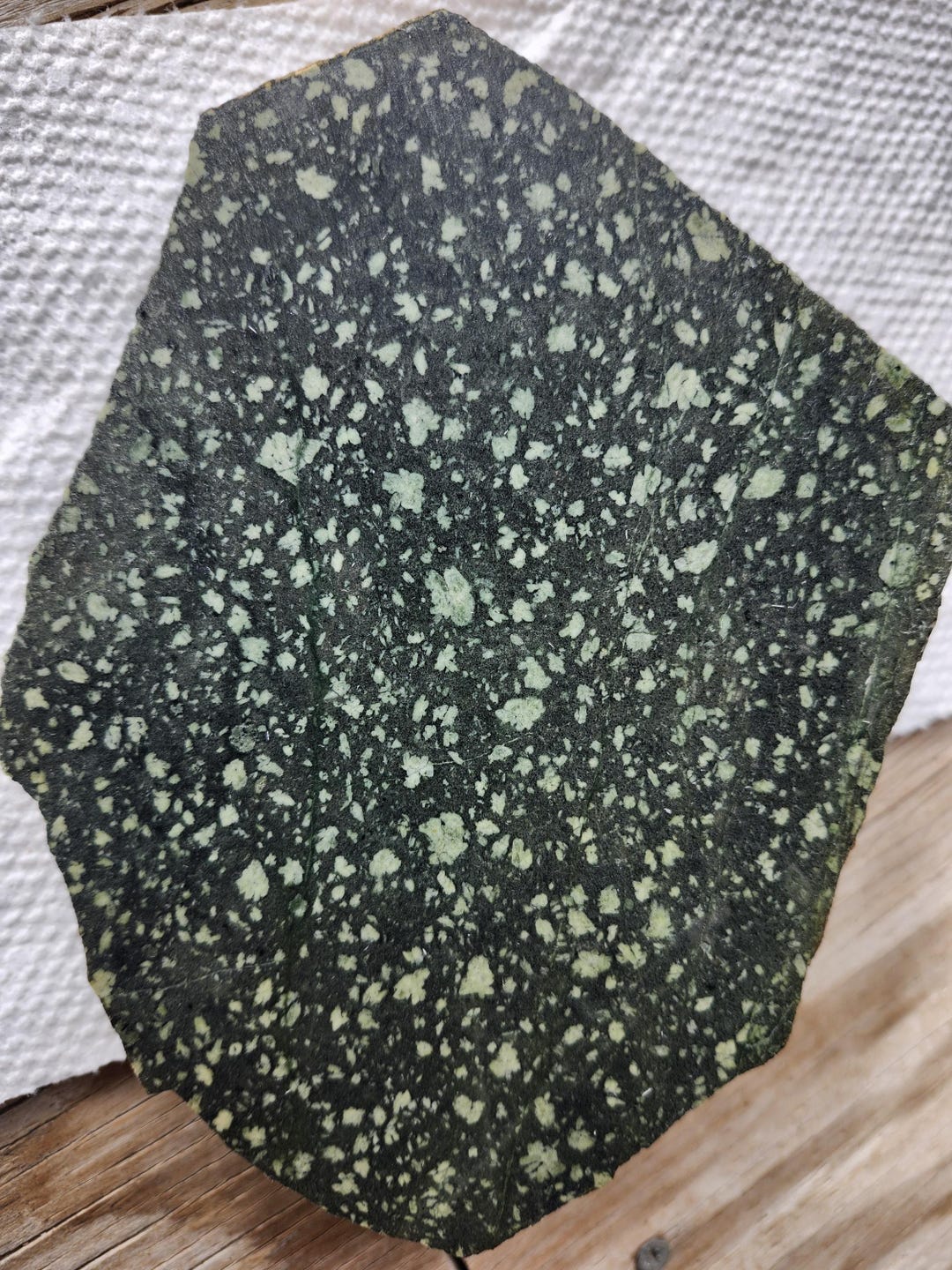 Rare Arizona Green Snowflake Nephrite Jade Slab – 2.48 Lbs. Lapidary ...
