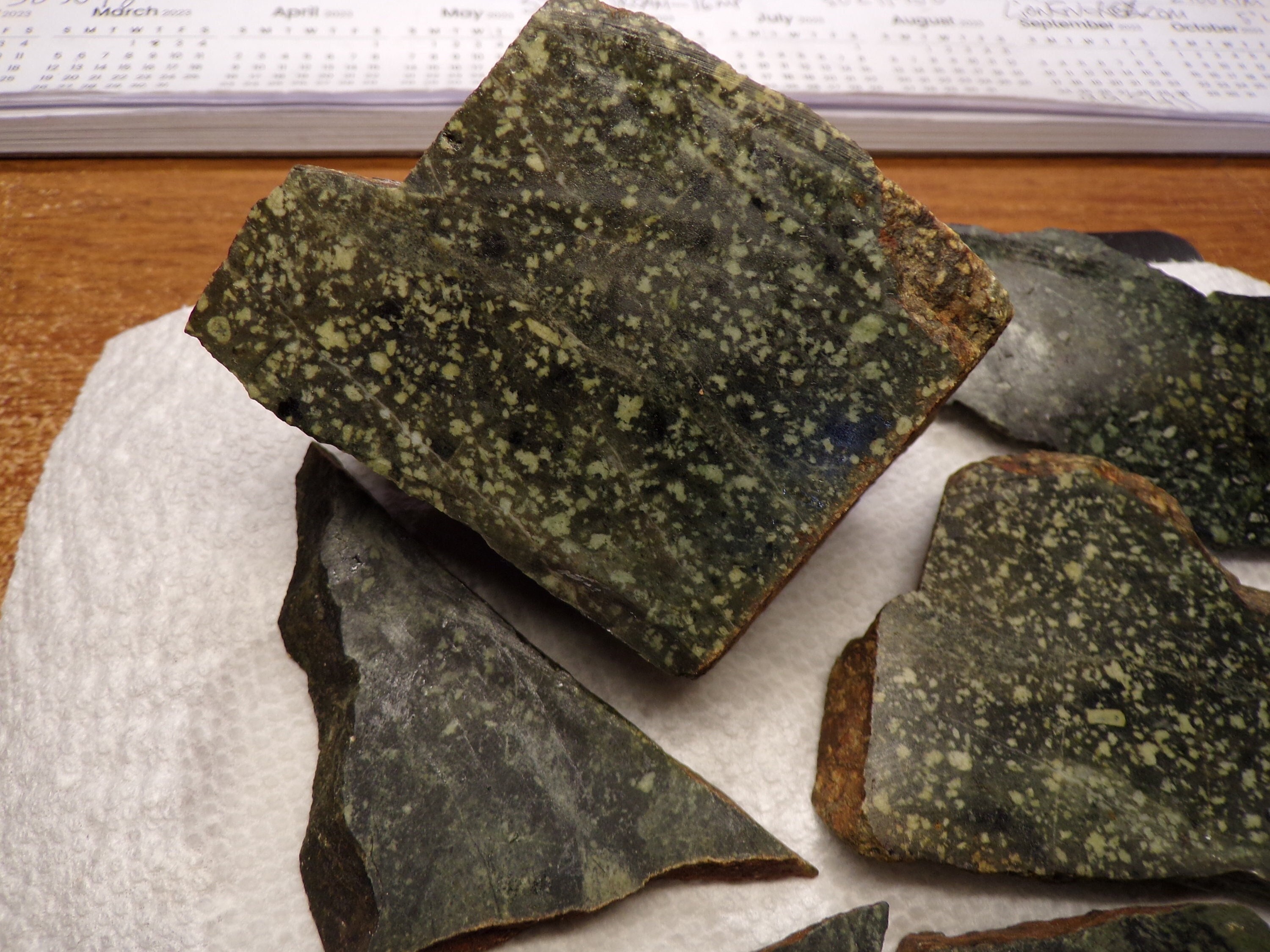 Rare- Arizona- Green Snowflake -nephrite Jade-speckled and Swirled -1. ...