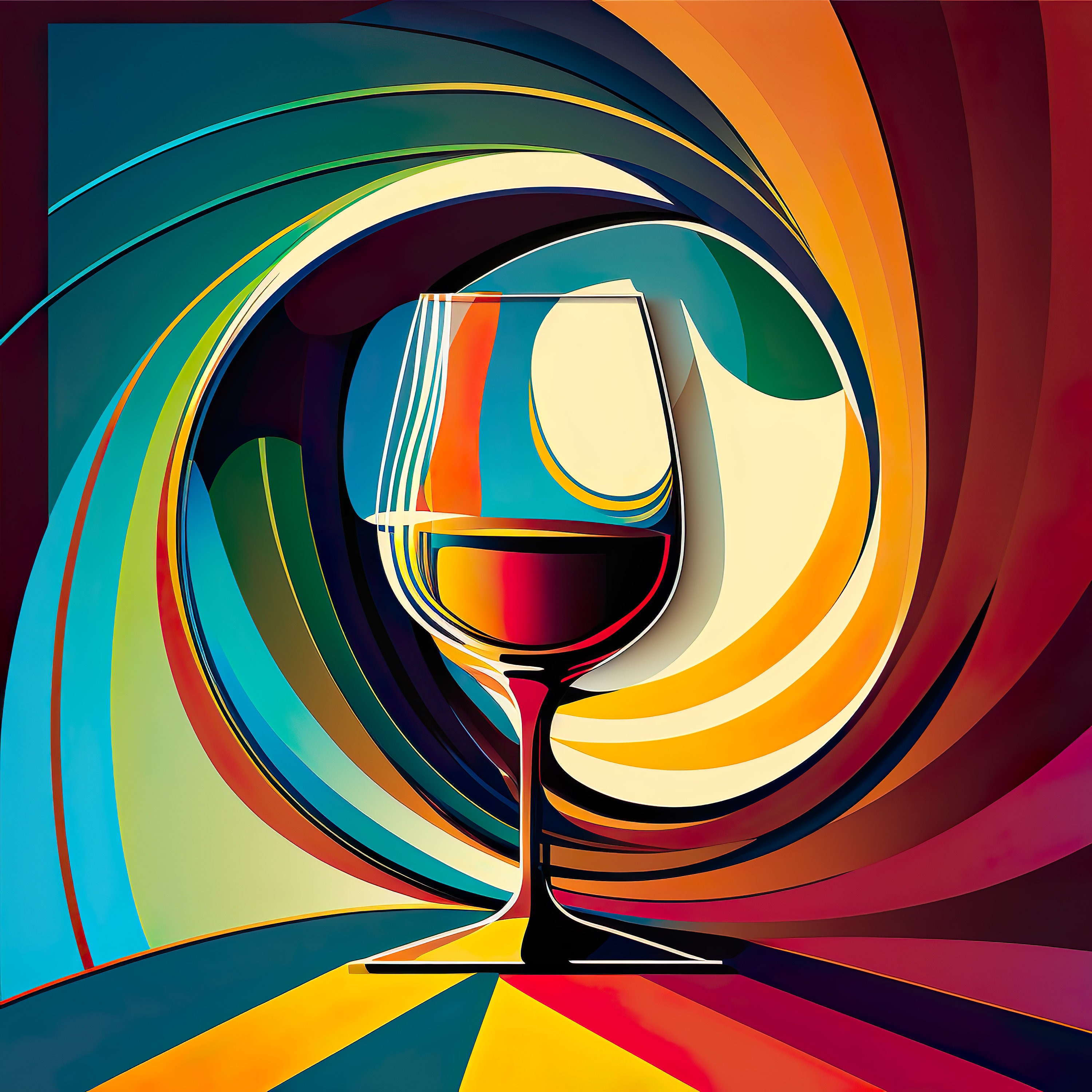 Pop Art Deco Wine - Etsy