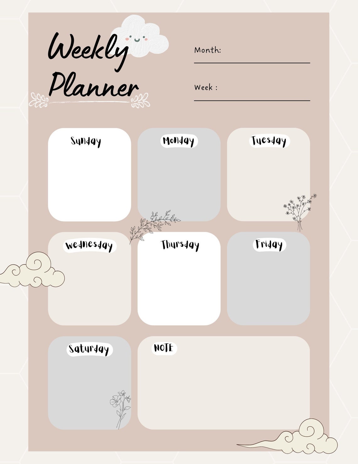 Weekly Planner - Etsy