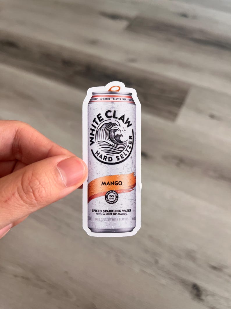 White Claw Cheeseburger Sticker – Funny Drink & Food Combo, Cute Vinyl ...