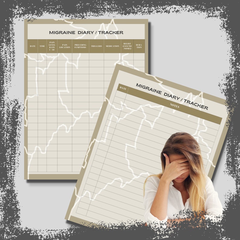 Migraine Diary Printable Tracker or Complete on Line PDF. Headache ...