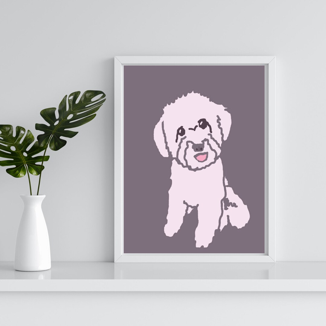 Minimalist Doodle Dog Printable - Etsy