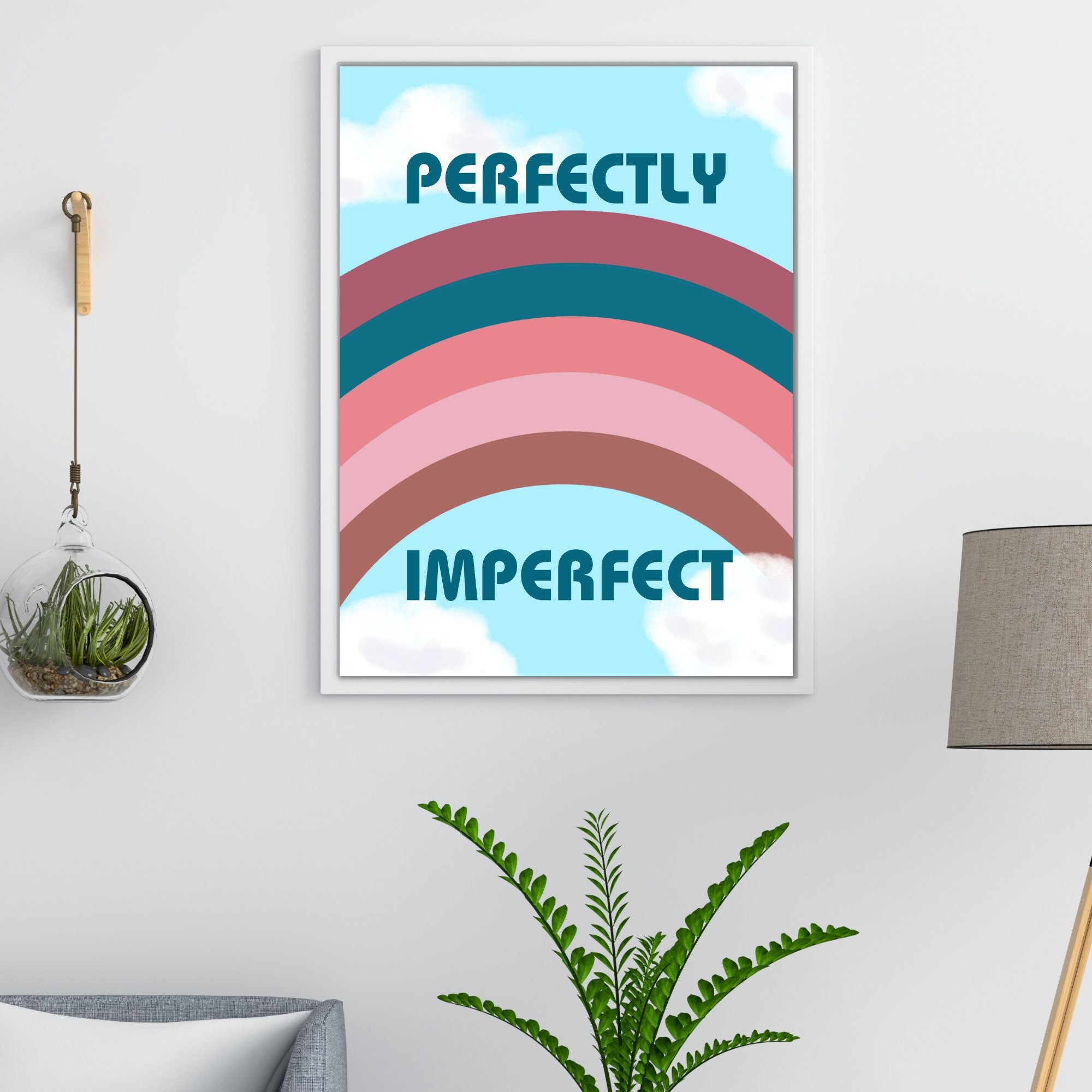 Inspirational Rainbow Wall Art. Positive Message Poster. - Etsy