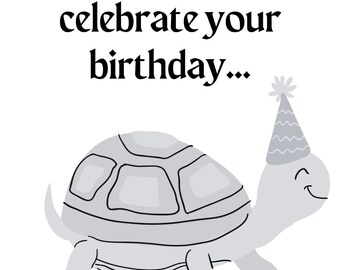 Happy Birthday Digital Printable Greeting Card From an Introvert With a ...