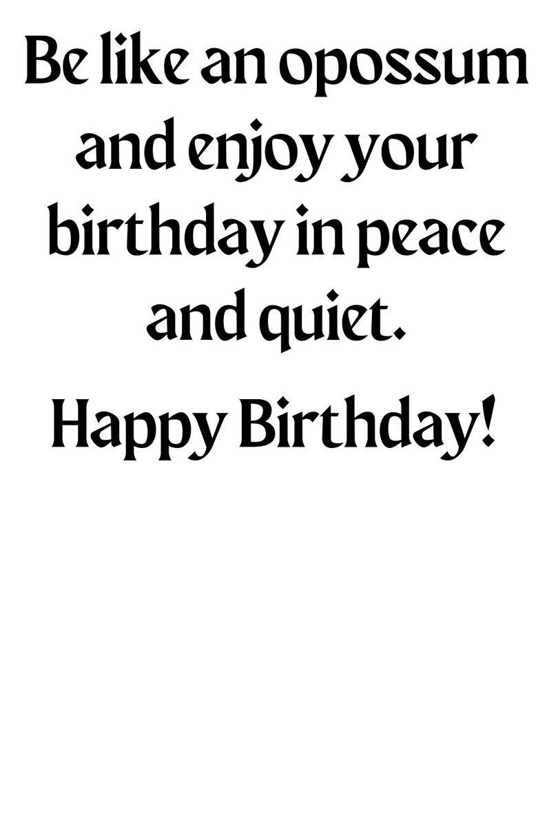 Happy Birthday Digital Printable Greeting Card for the Introvert. Cute ...