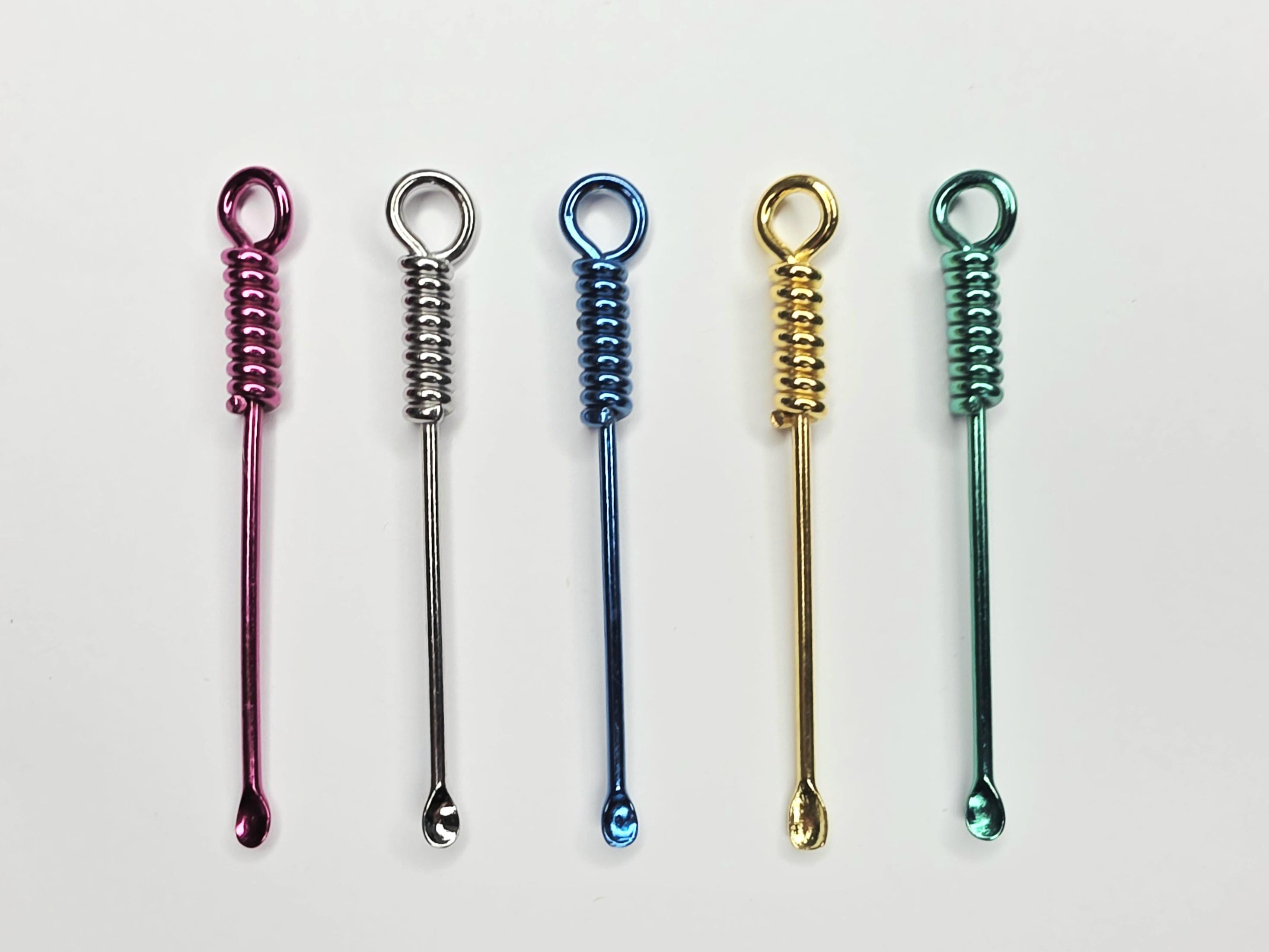 2.75" Inch Stainless Steel Multi Colored Portable Spoon With Hanging ...