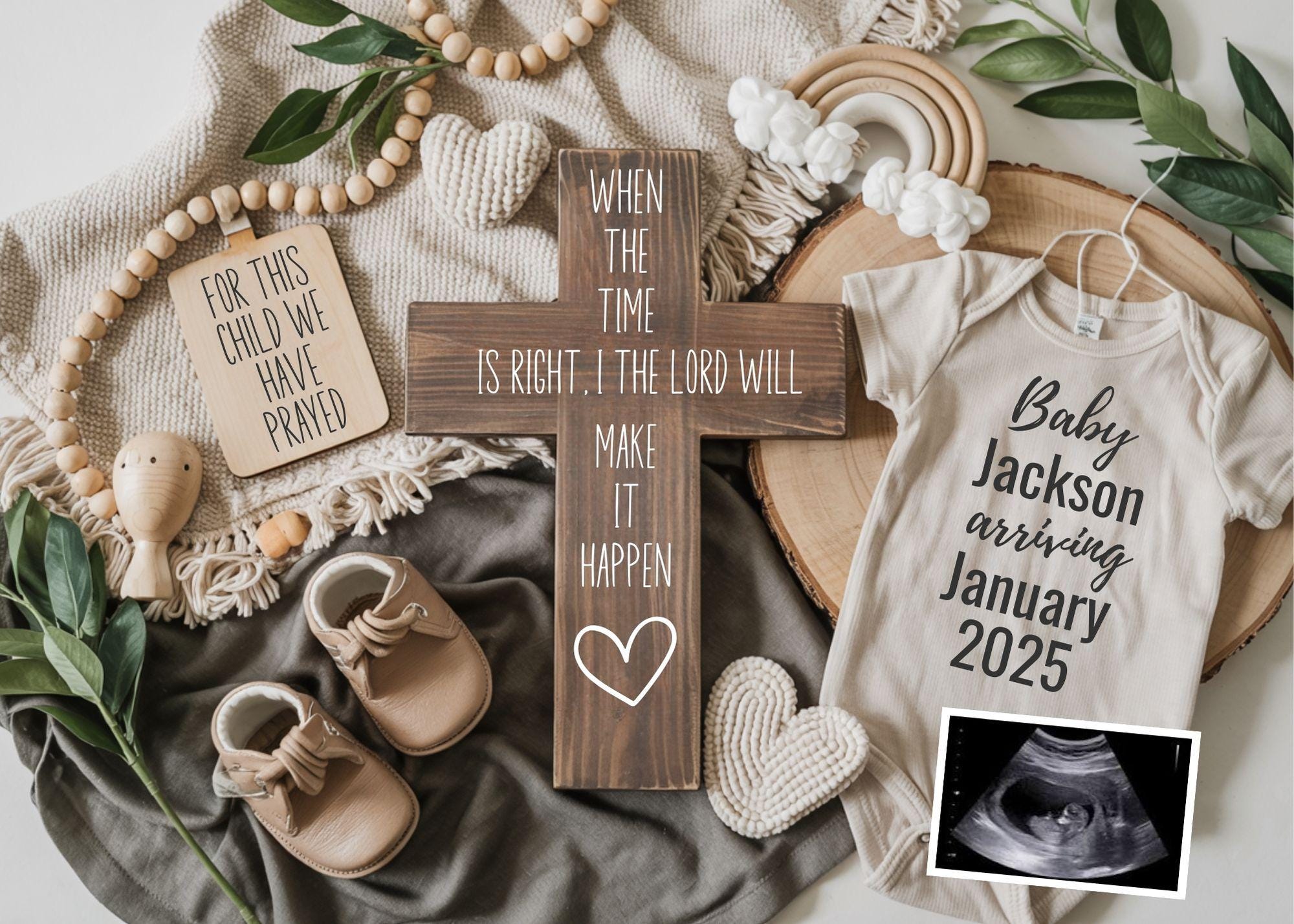 Instant Download | Faith-based Pregnancy Announcement | Bible Verse ...