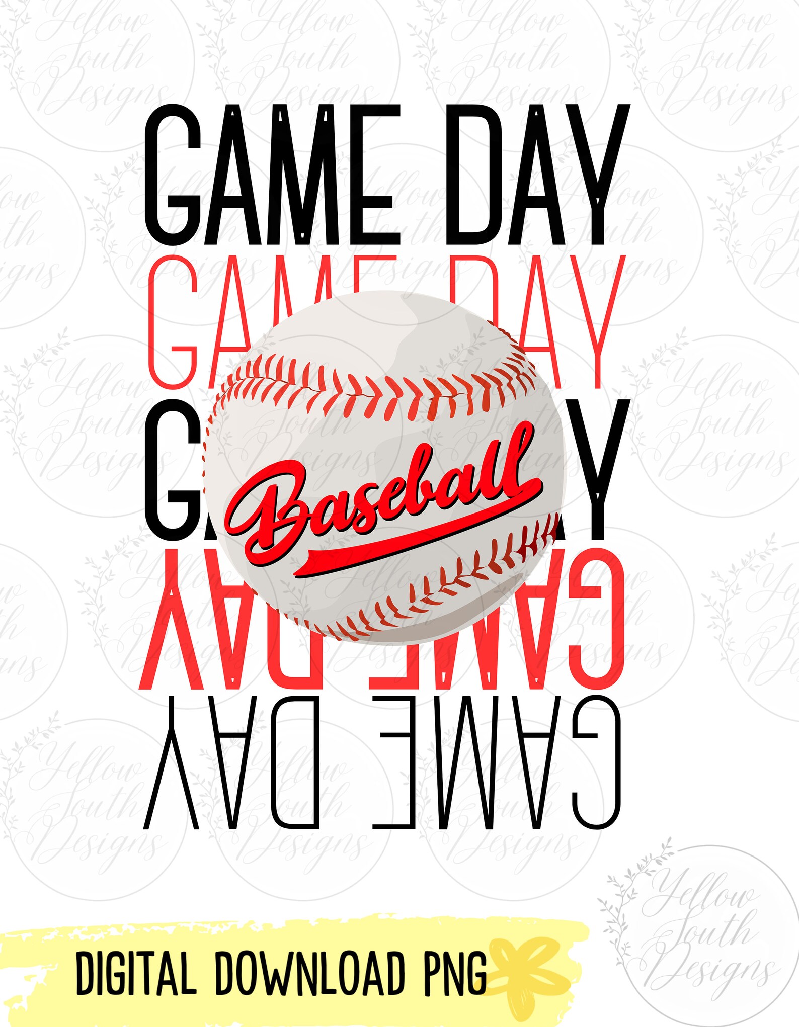 Baseball Game Day PNG, Baseball Game Day Sublimation, Cute Game Day ...