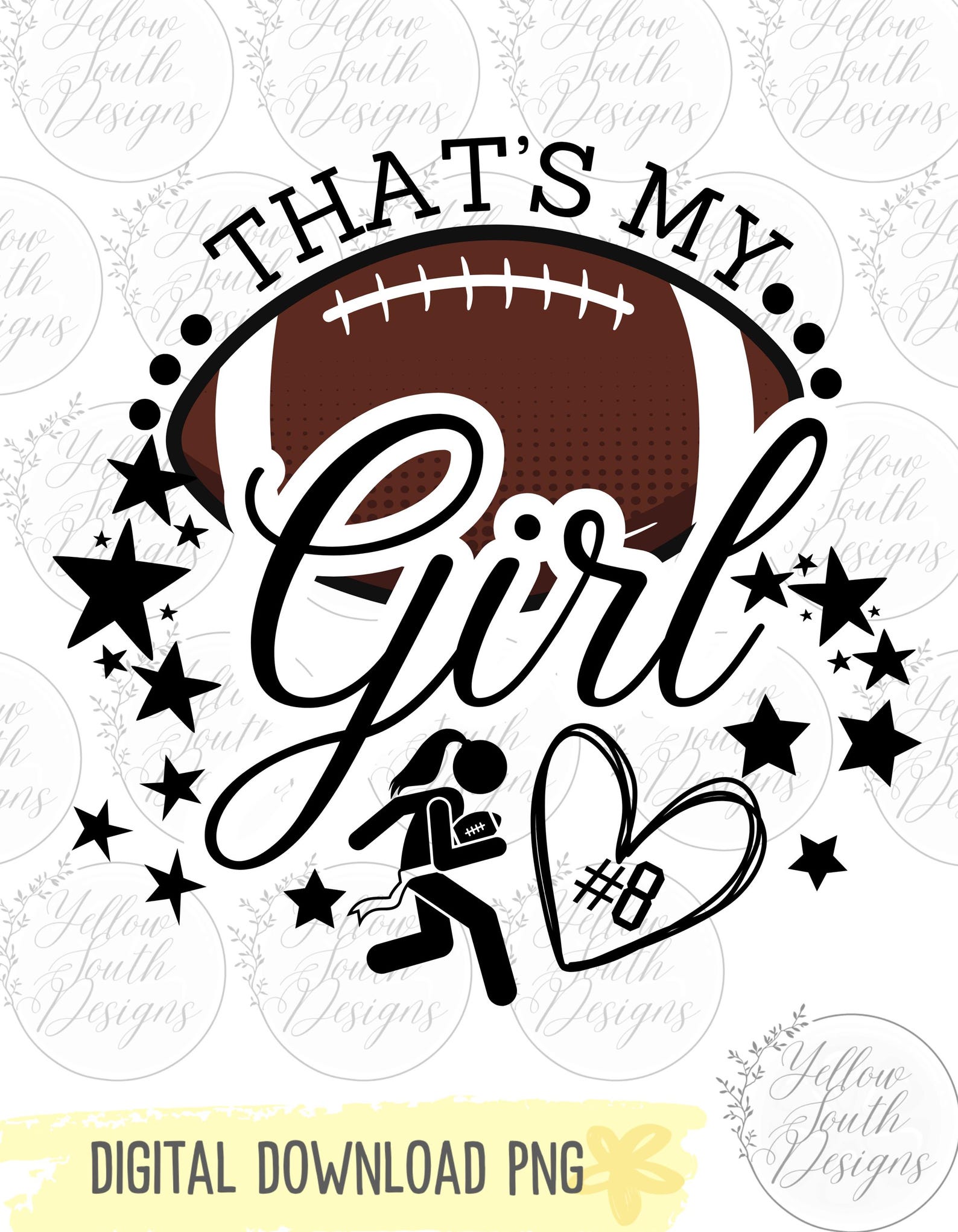 That's My Girl Flag Football Png, Flag Football Png, Flag Football Mom ...