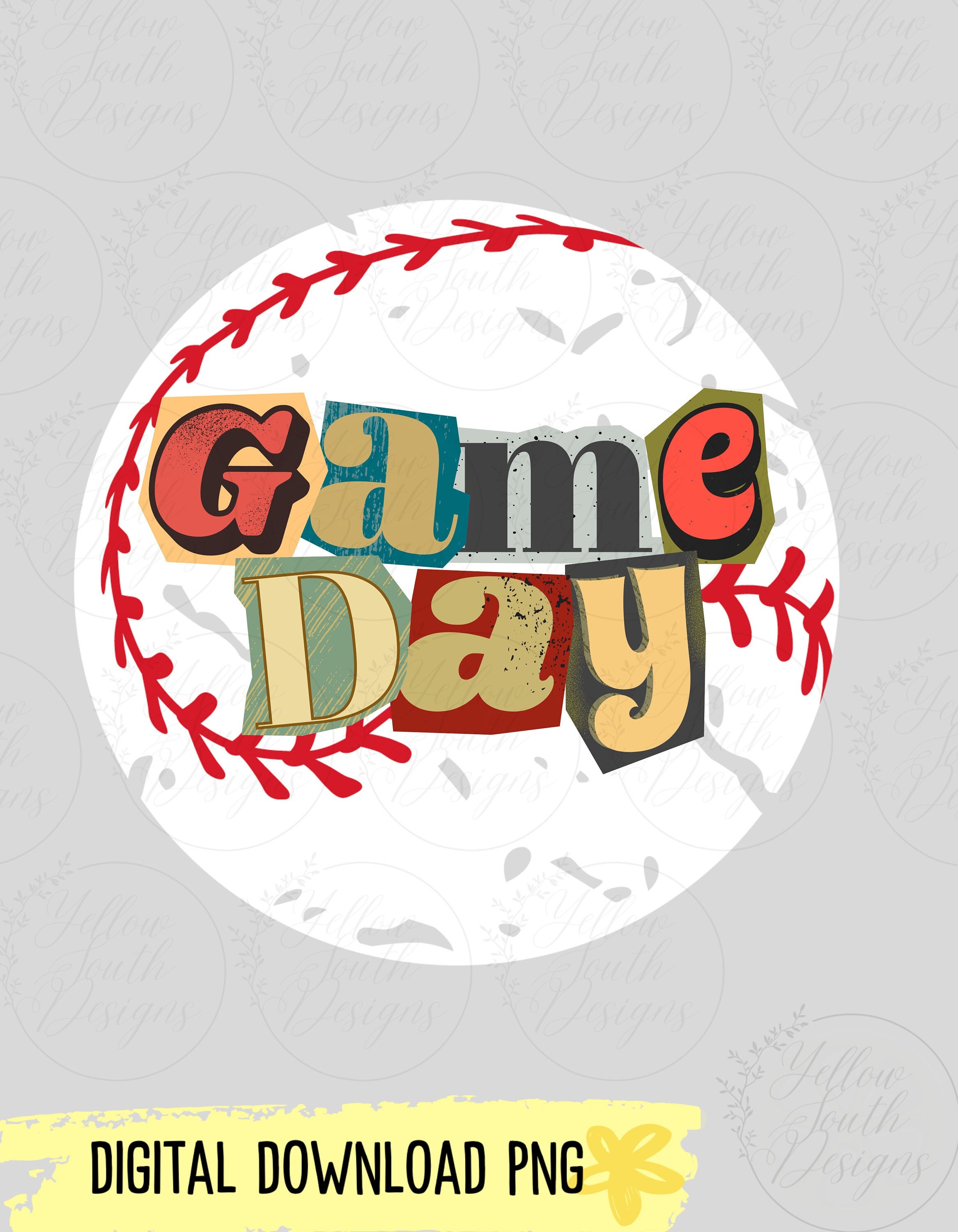 Baseball Game Day PNG, Baseball Game Day Sublimation Design, Cute ...