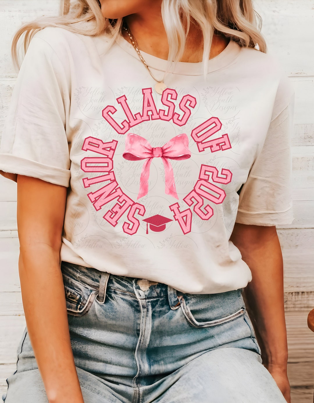 Graduation Senior Sublimation PNG, Senior 2024 Pink Bow, Pink Senior ...