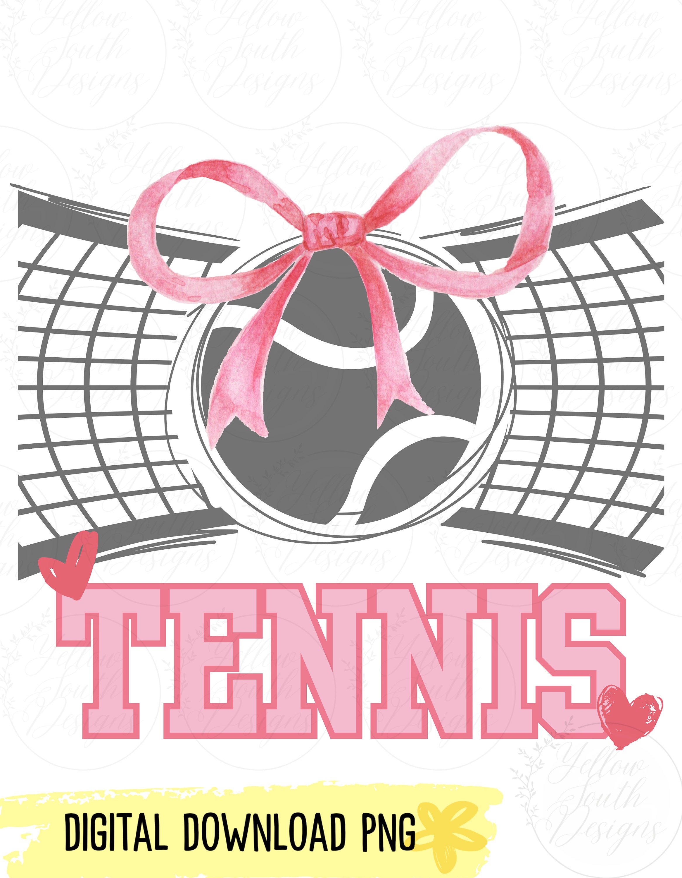 Tennis PNG, Tennis Coquette, Preppy Tennis Design, Trendy Tennis PNG ...