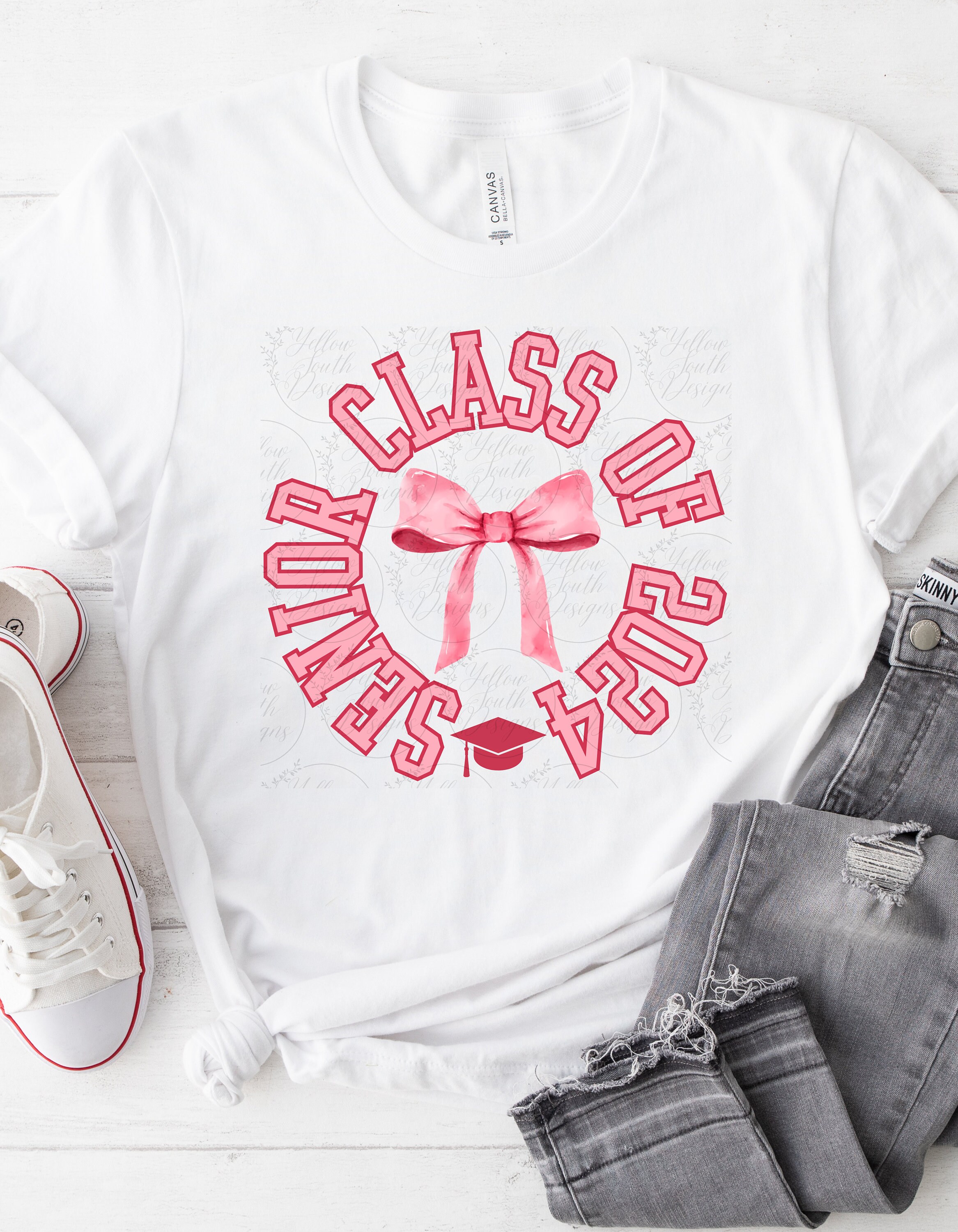 Graduation Senior Sublimation PNG, Senior 2024 Pink Bow, Pink Senior ...